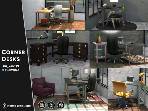 Sims 4 Cc Corner Desk Creditsdsae