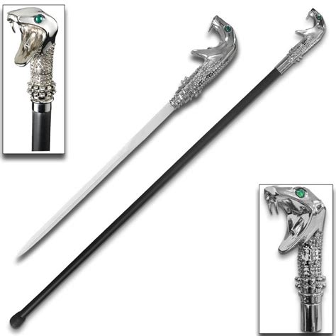 Harry Potter Lucius Malfoys Walking Stick With Blade Edge Import