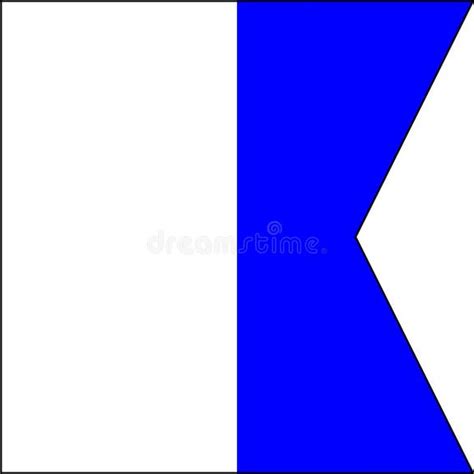 Marine Signal Flag Alfa Flag Illustration Stock Illustration