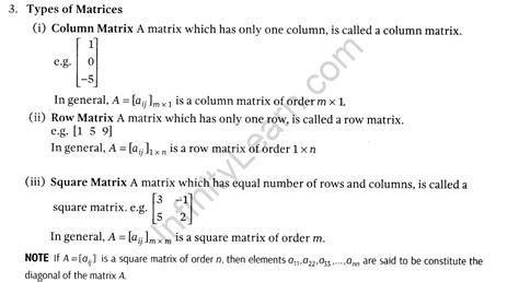 Important Questions For Class Maths Chapter Matrices