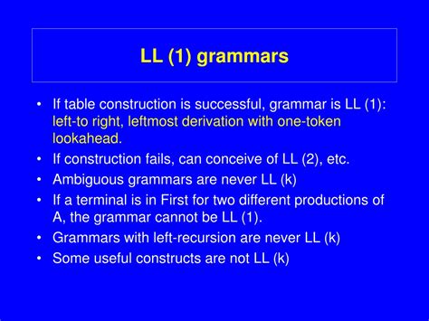 ppt comprehensive overview of table driven parsing techniques
