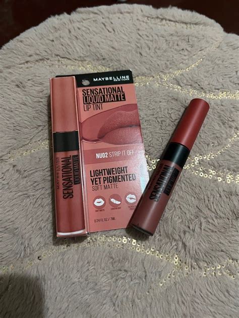 Maybelline Sensational Liquid Matte Liptint Nu02 Strip It Off Beauty