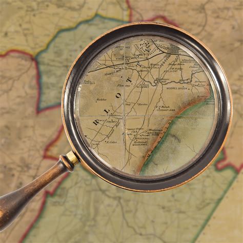 Map Of Albemarle County Va Including Charlottesville Antique Map