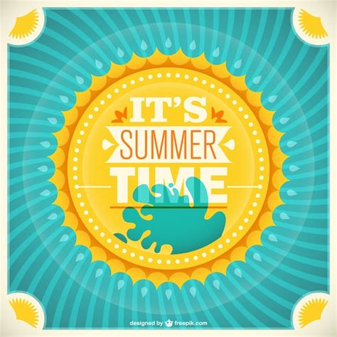 Free Vector Retro Summer Sunlight Vector