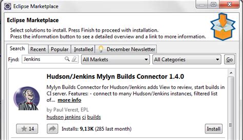 Installation Jenkins Eclipse Plugin — Ejntricks