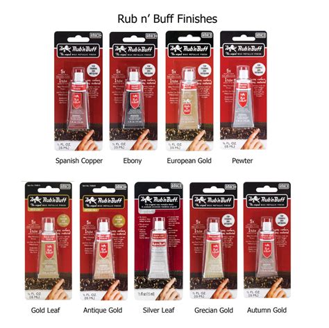 Rub N Buff Wax Metallic Finish Choose Your Color