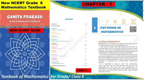 Chapter 1 Part 1 Patterns In Mathematics Class 6 Maths