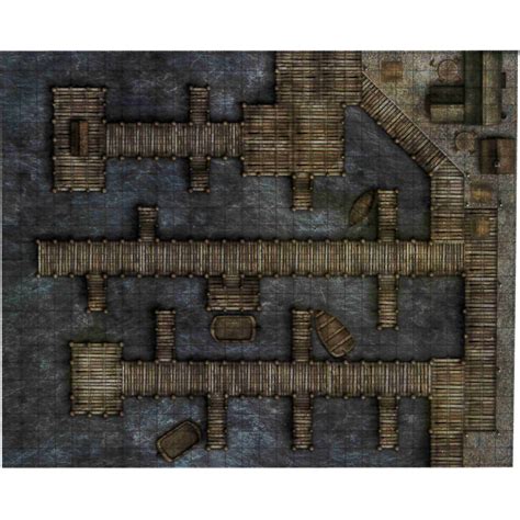 Pathfinder 2e Rpg Flip Mat Boardwalk Accessories Miniature Market