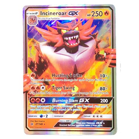 Incineroar Gx Card 27149 กาโอกาเอน Pokemon Card Gold Flash Light