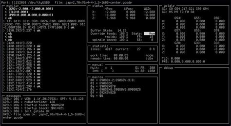 Ncgcs Perl Curses Based Grbl G Code Sender And Tools