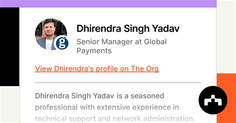 Dhirendra Singh Yadav Senior Manager At Global Payments The Org