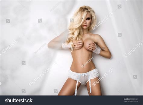 Beautiful Sexy Blonde Woman Elegant Lingerie Stock Photo Shutterstock