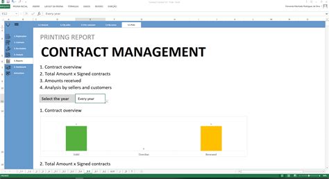 Contract Management And Control Excel Spreadsheet Template 50 Luz