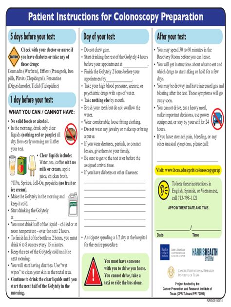 Fillable Online Su Prep Preparation Instructions For Morning