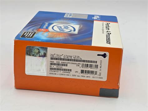 Intel Pentium 4 Processor 2 26ghz Sl6pb New Sealed Box Vintage Cpu