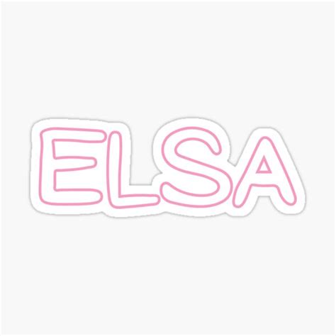 Elsa Name Sticker For Sale By Name Bubble Redbubble