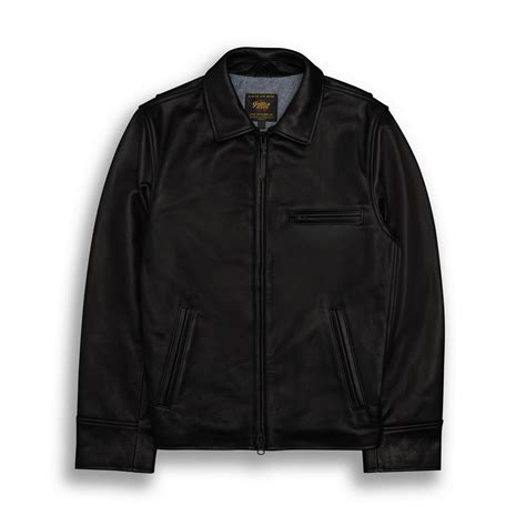 The Waterfront Black Naked Leather Contemporary Fit Golden Bear