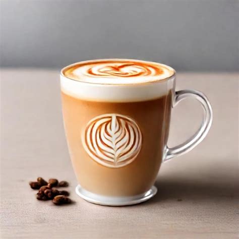 A Cup Of Latte With A Design On It Premium Ai Generated Image
