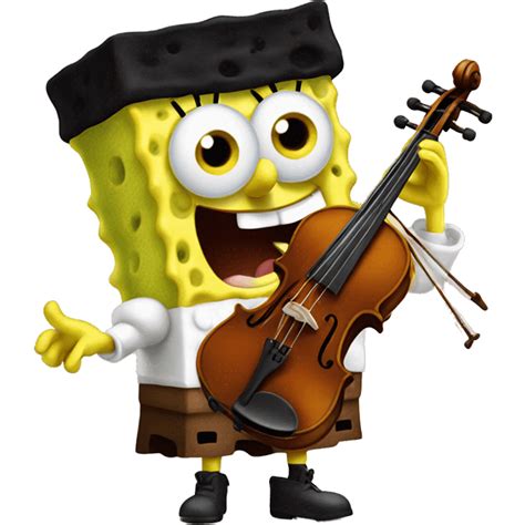 Spongebob Squarepants Playing A Violin Emoji Ai Emoji Generator