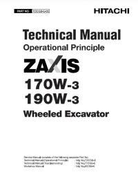 Hitachi Excavator Zaxis 170w 3 190w 3 Operational Principle
