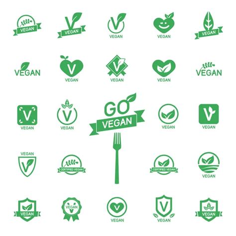 Vegan Logo Vector Images Depositphotos