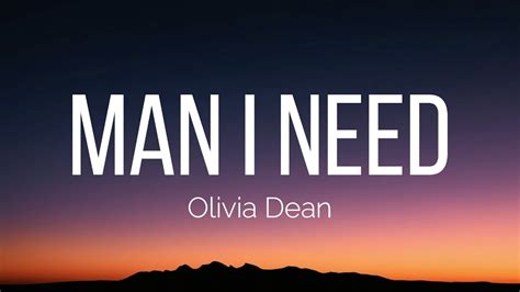 Olivia Dean Man I Need Lyrics Youtube