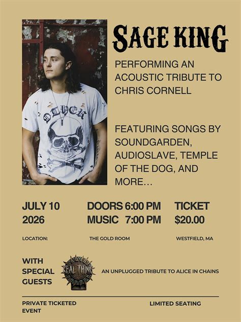 Sage King Acoustic Chris Cornell Tribute At 252 Elm St The Gold Room
