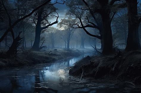 Premium Photo Shrouded In Night Landscapes Hidden Scenes