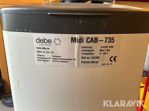Vattenfilter Debe Midi Cab 735 Sävsjö Klaravik Auktioner