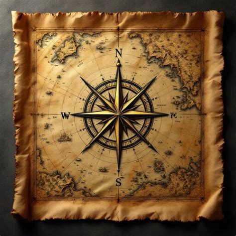 Free Ancient Compass Map Image Compass Map Parchment Download At Stockcake