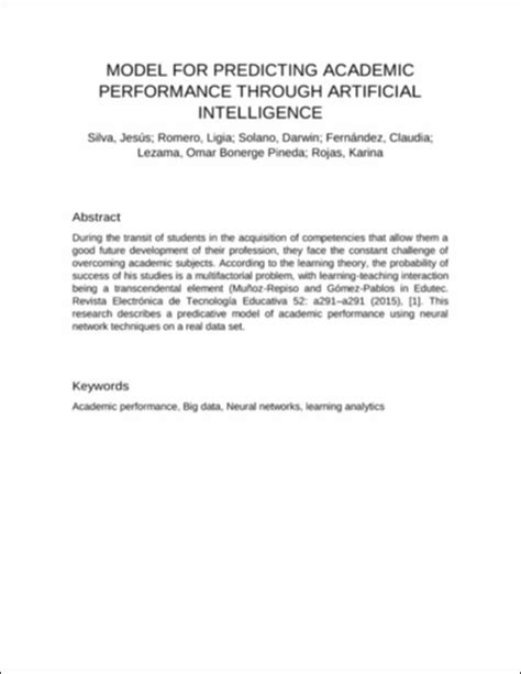 model for predicting academic performance through artificial intelligence