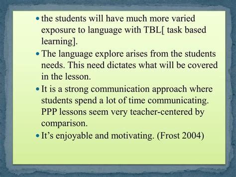 Task Based Language Teaching Tblt Pptx