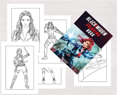 Black Widow Superhero Coloring Pages 2025