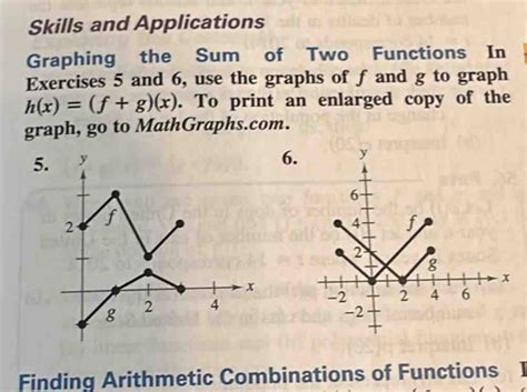 Solved Skills And Applications Graphing The Sum Of Two Functions In Exercises 5 And 6 Use The