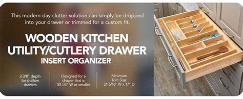 Amazon Com Rev A Shelf Trim To Fit Silverware Drawer Organizer For Kitchen Utensils Cutlery