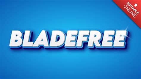 BLADEFREE | Clean 3D | Text Effect Generator