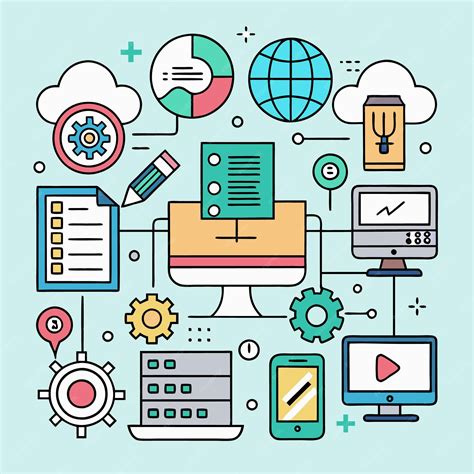 Connected Network Of Devices Including Computers Phones And Servers With Cloud Gears And Data