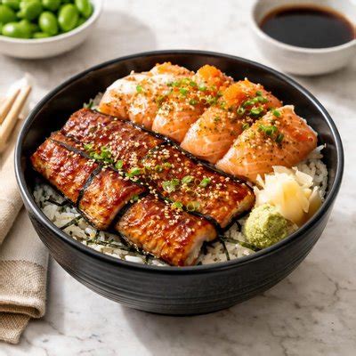 Salmon Aburi And Unagi Don Nutrition