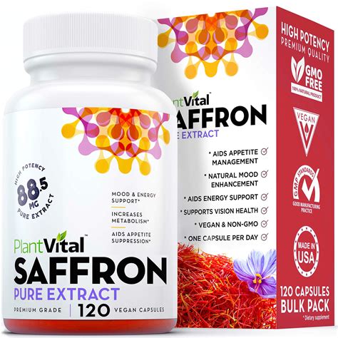 Plantvital Saffron Supplement 100 Pure Extract For Appetite Control