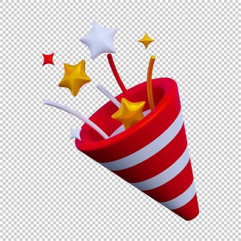 Premium Psd Realistic Christmas Confetti 3d Icon Isolated