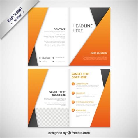 Free Abstract Orange Brochure Nohat Cc