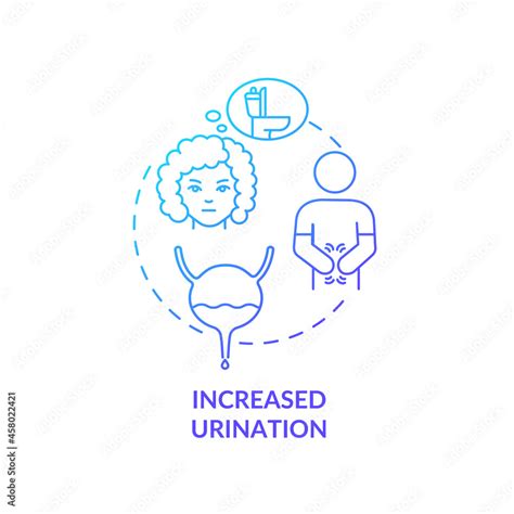 Increased Urination Blue Gradient Concept Icon Frequent Peeing Causes