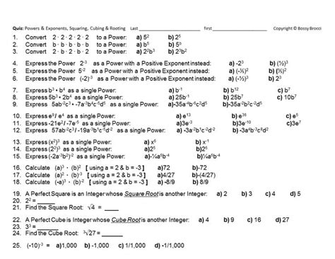 EPR Bundle B Powers Exponents Exponent Rules Write Multiply Divide Raise