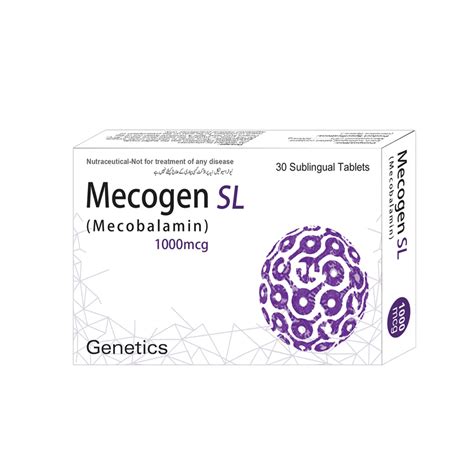 Buy Genetics Mecogen Sl Mecobalamin 1000mcg 30 Ct Online In Pakistan My Vitamin Store