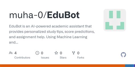 github muha 0 edubot edubot is an ai powered academic assistant that