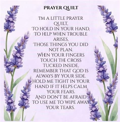 Printable Pocket Prayer Quilt Poem Tags Christian T Card Pdf