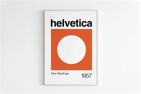 Helvetica Font Poster Helvetica Typography Poster Digital Download