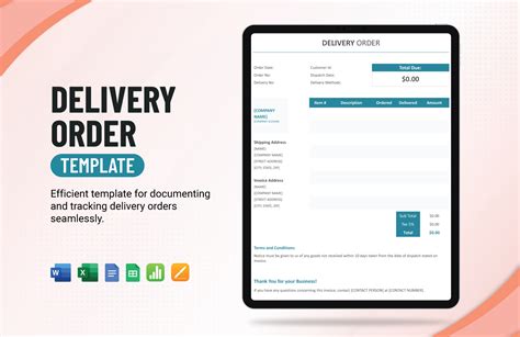 Editable Delivery Templates In Word To Download