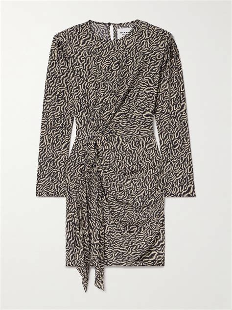 Isabel Marant Étoile Dulce Wrap Effect Twist Front Printed Crepe De