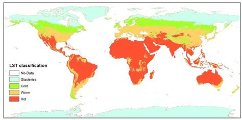 Land Surface Temperature Lst Classification At A Global Scale Involves Categorizing The